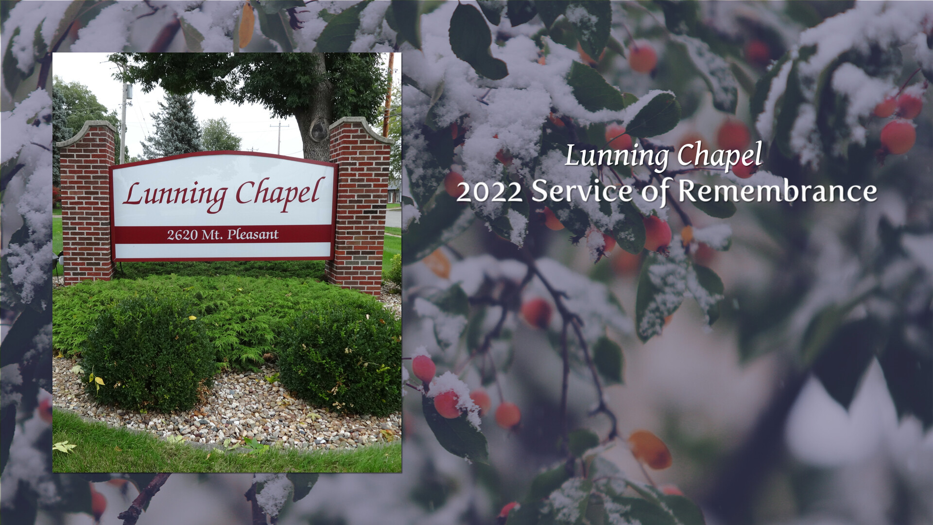 2022 Service of Remembrance - Tribute Video