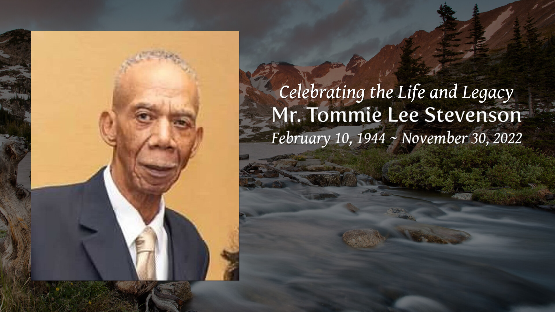 Mr. Tommie Lee Stevenson - Tribute Video