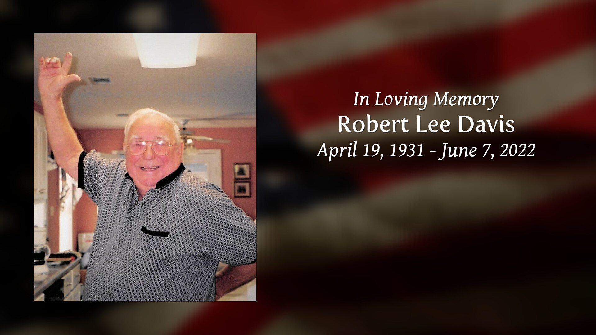 Robert Lee Davis Tribute Video