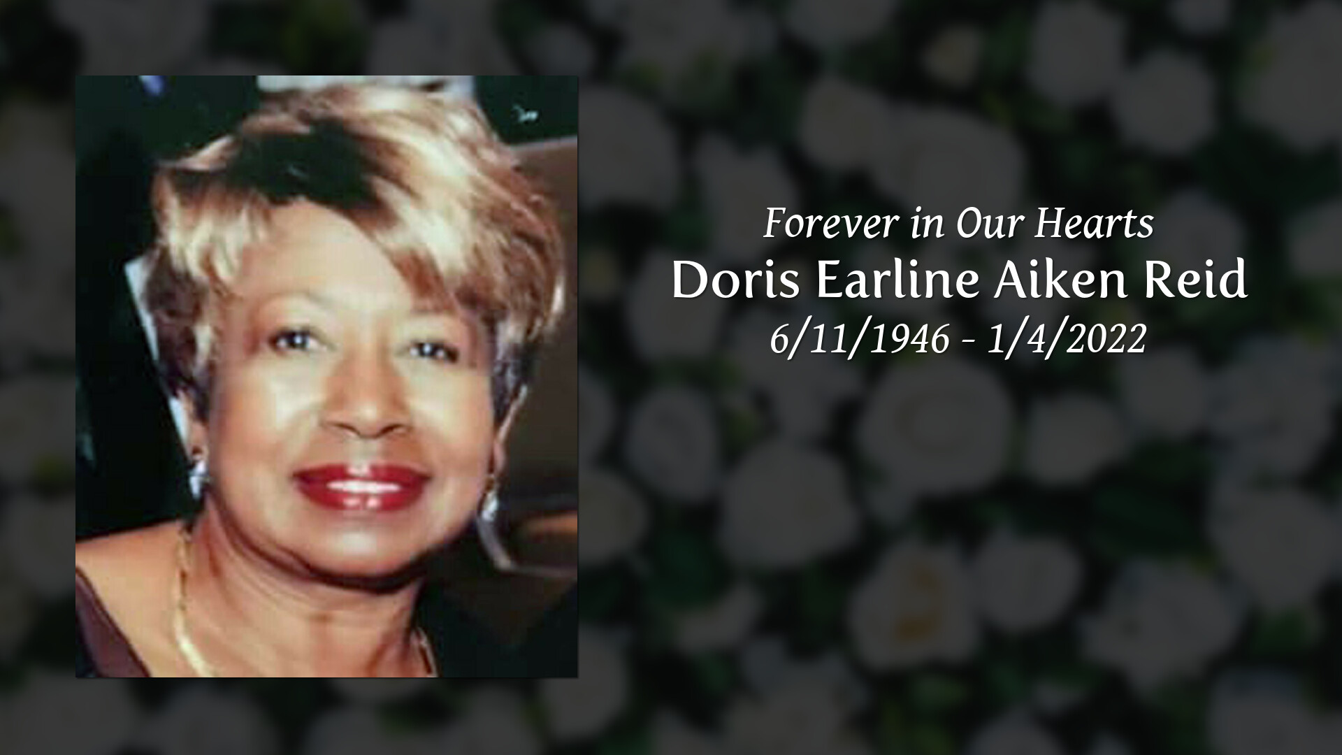 Doris Earline Aiken Reid - Tribute Video