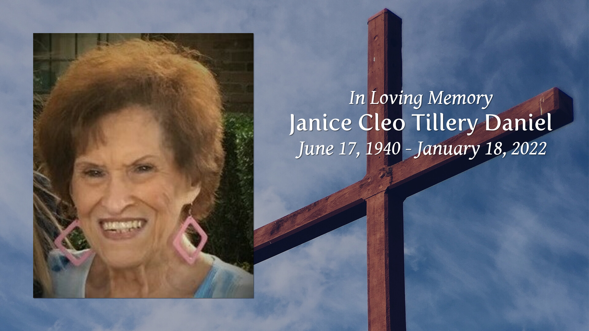 Janice Cleo Tillery Daniel - Tribute Video