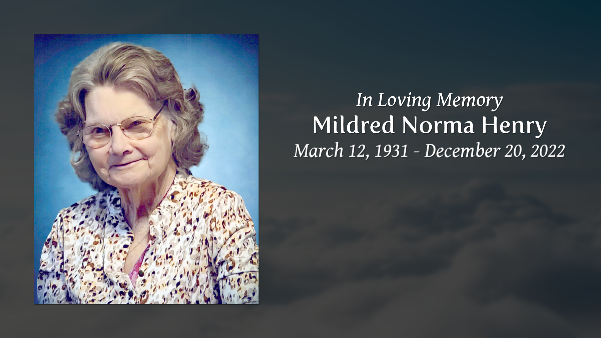 Mildred Norma Henry - Tribute Video