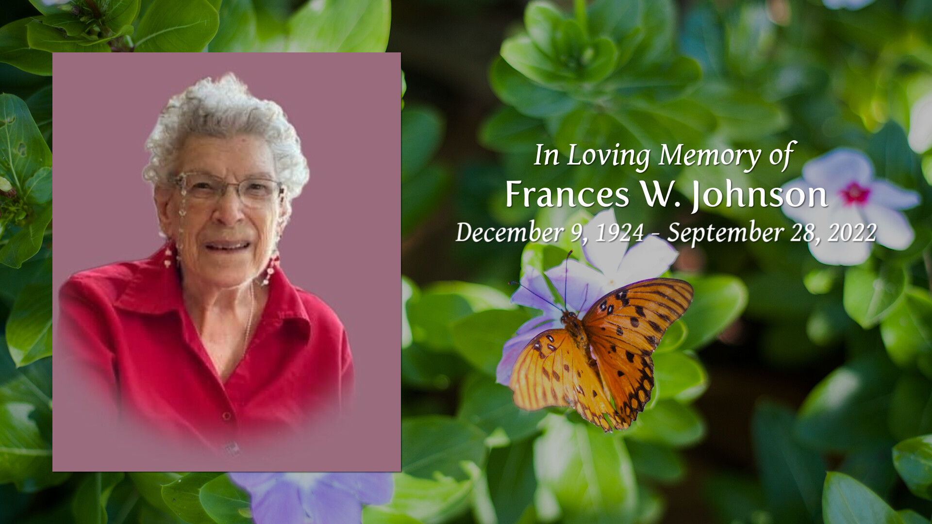 Frances W. Johnson - Tribute Video