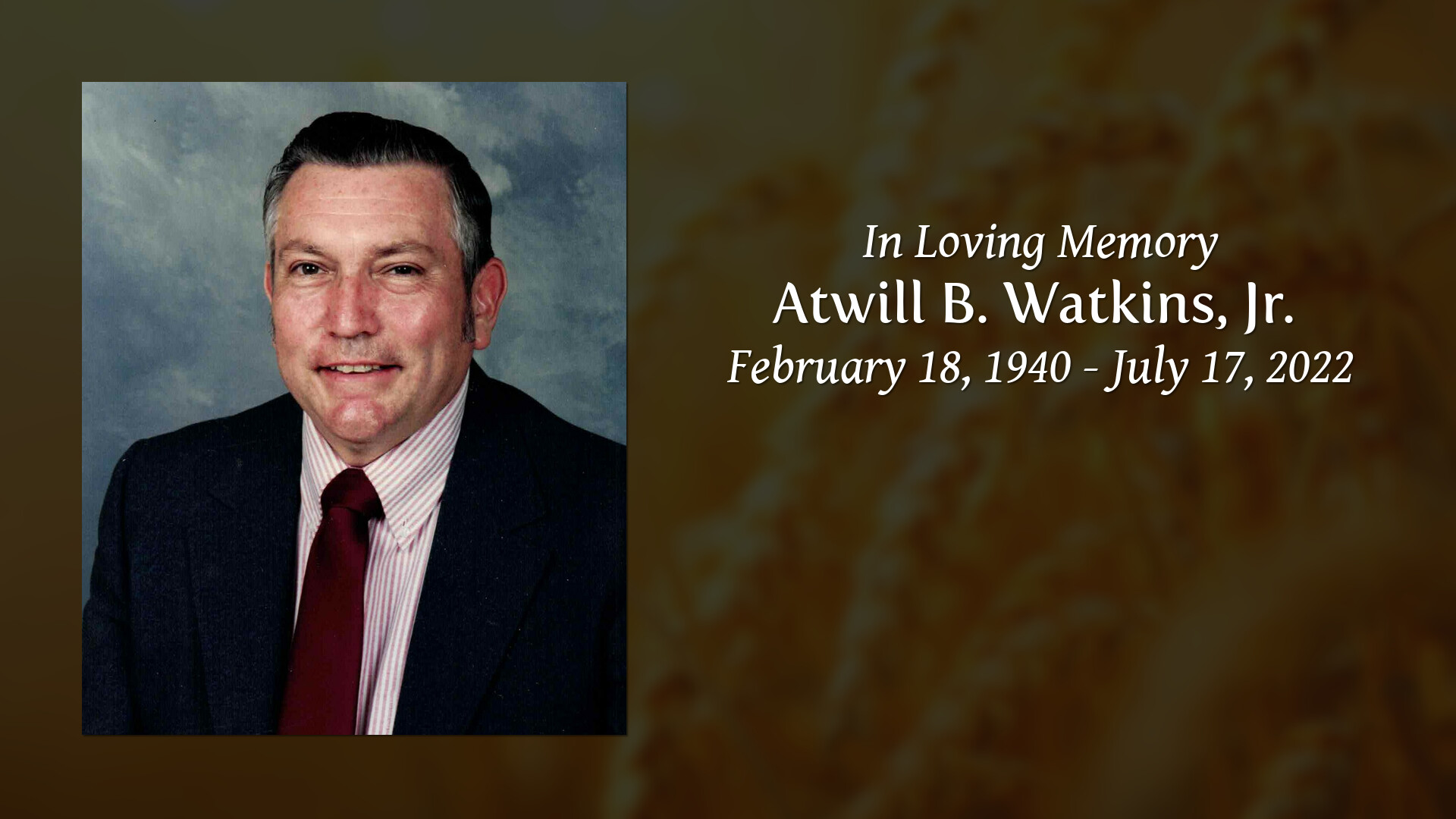 Atwill B. Watkins, Jr. - Tribute Video