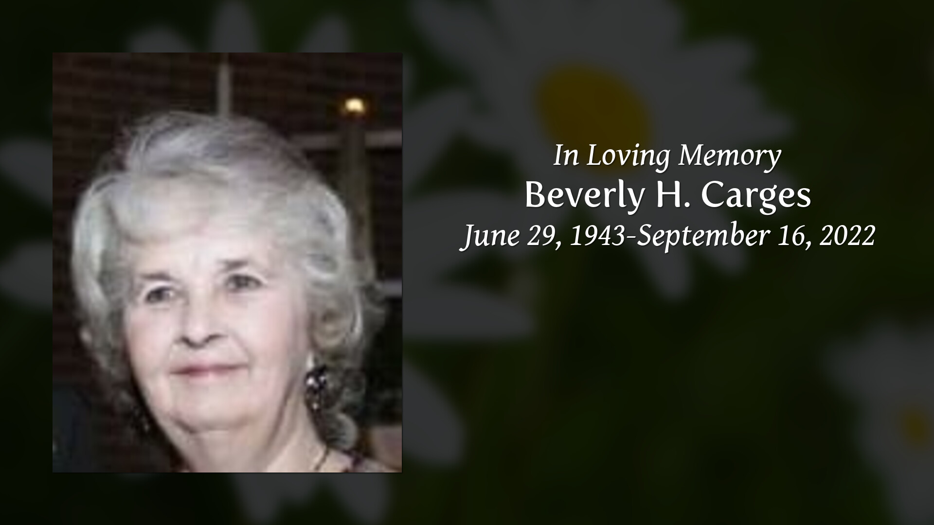 Beverly H. Carges - Tribute Video