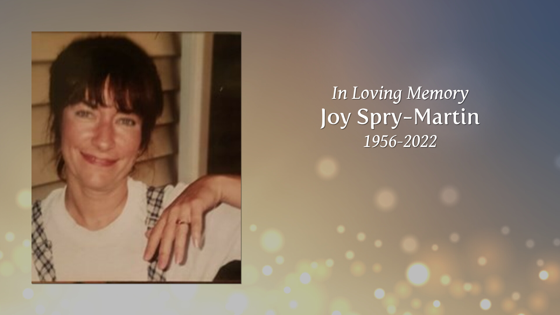 Joy Spry-Martin - Tribute Video