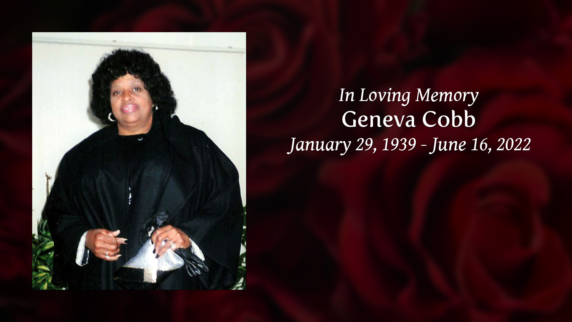 Geneva Cobb - Tribute Video
