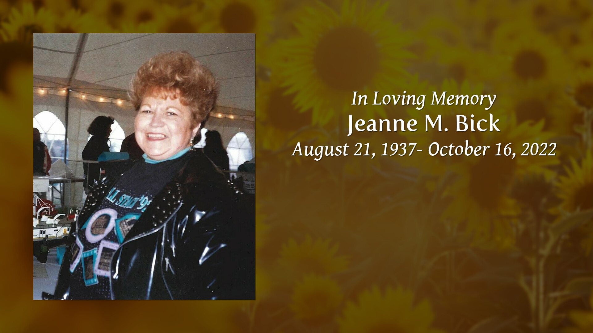 Jeanne M. Bick - Tribute Video