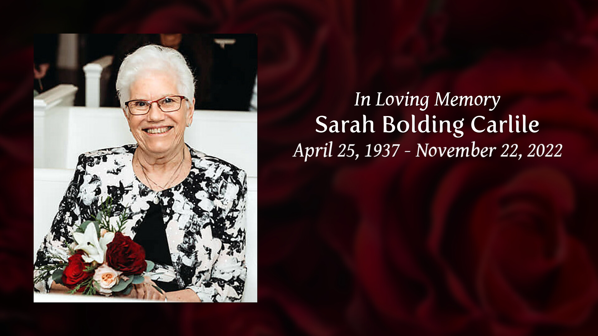 Sarah Bolding Carlile - Tribute Video