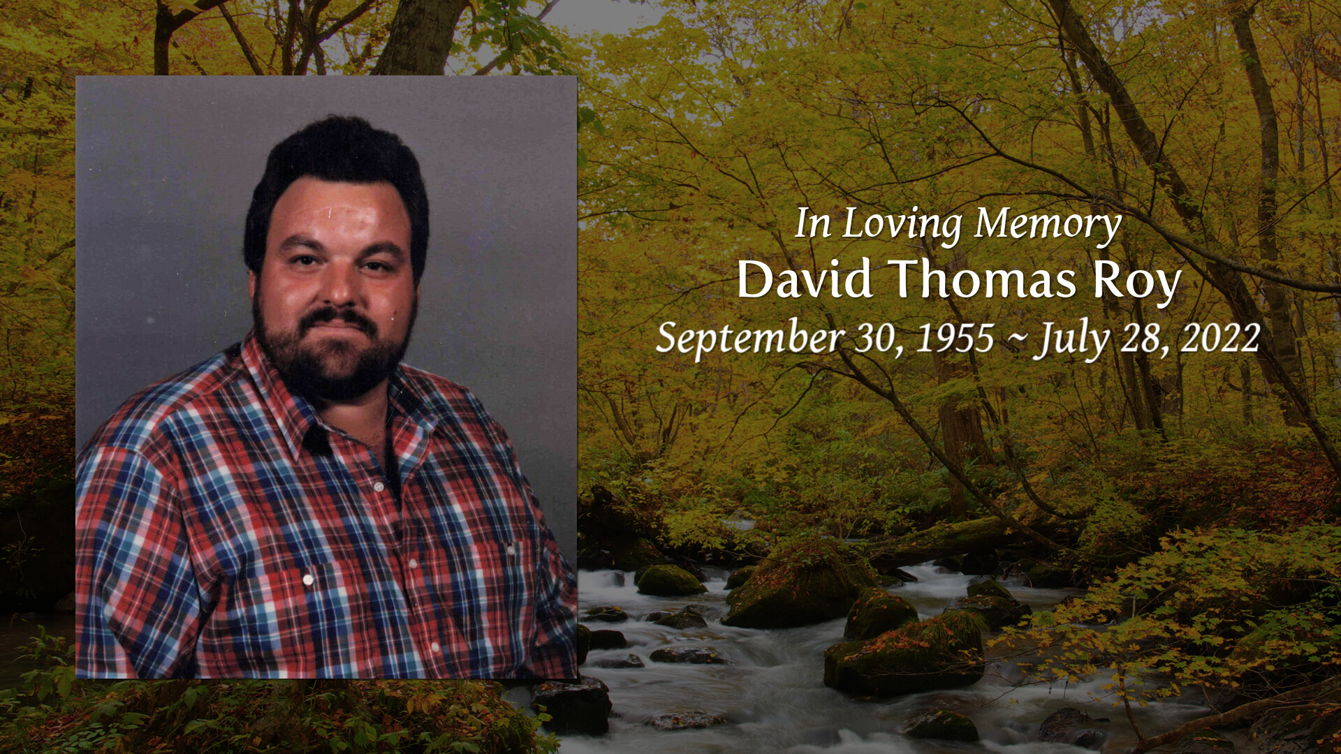 David Thomas Roy - Tribute Video