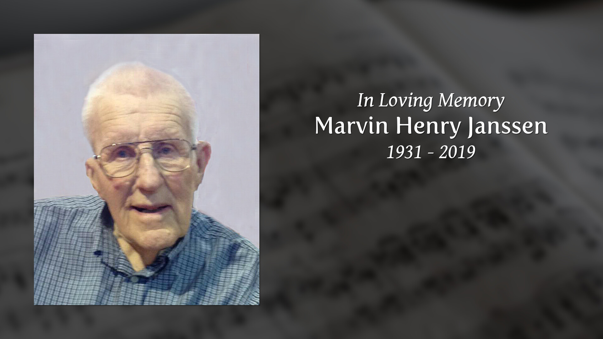Marvin Henry Janssen - Tribute Video
