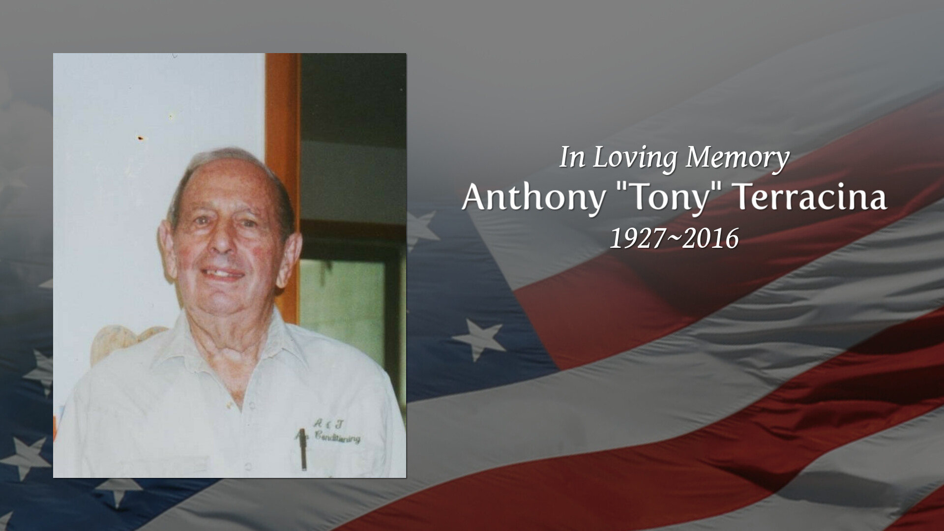 Anthony "Tony" Terracina - Tribute Video