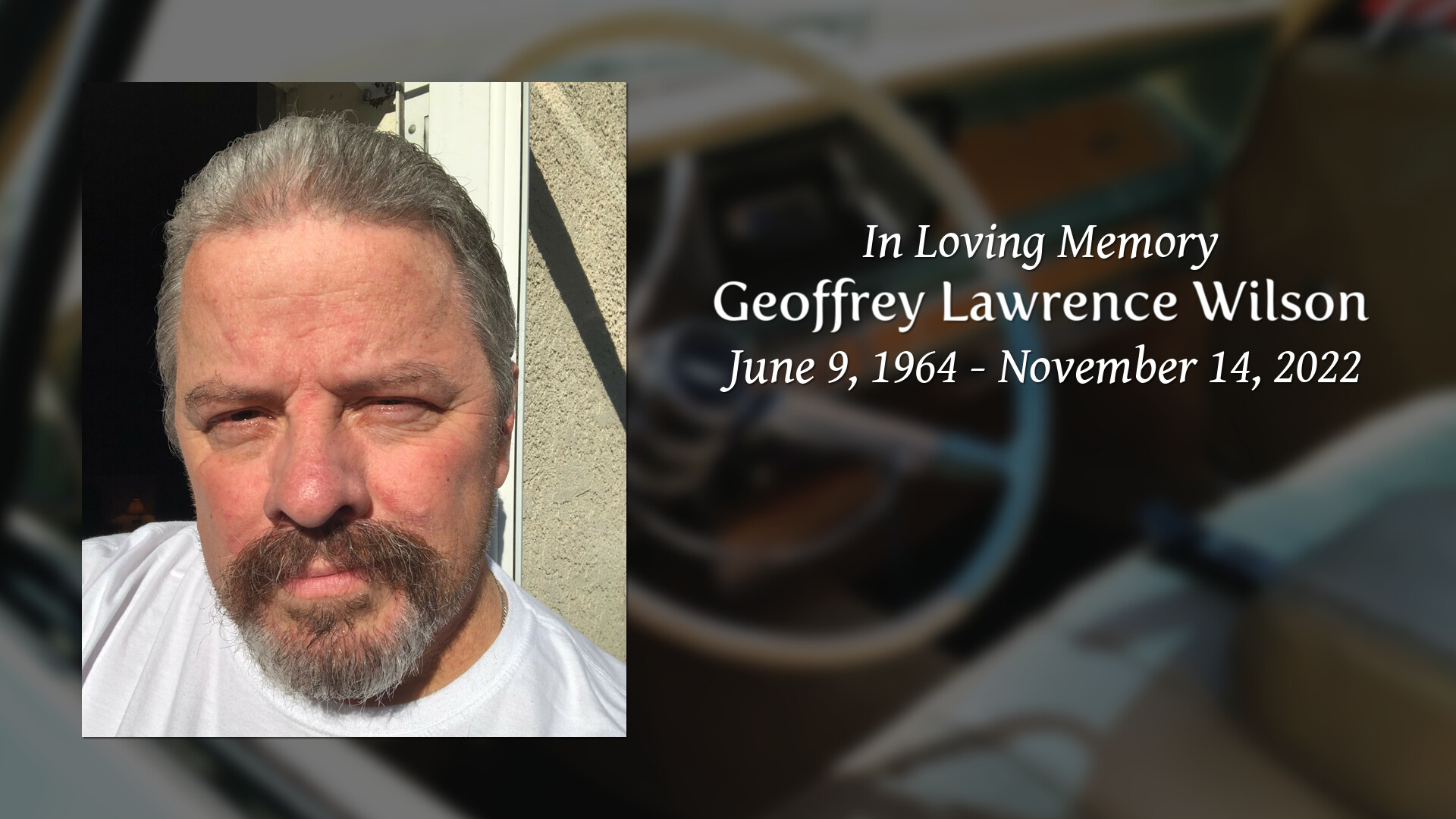 Geoffrey Lawrence Wilson - Tribute Video