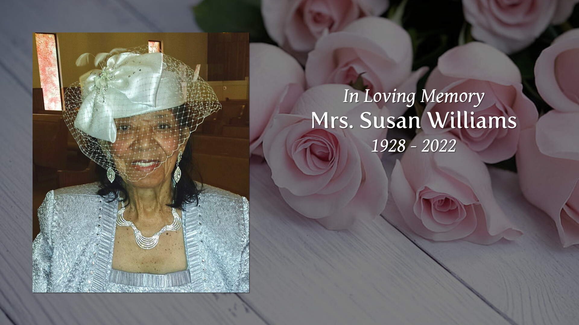 Mrs. Susan Williams - Tribute Video