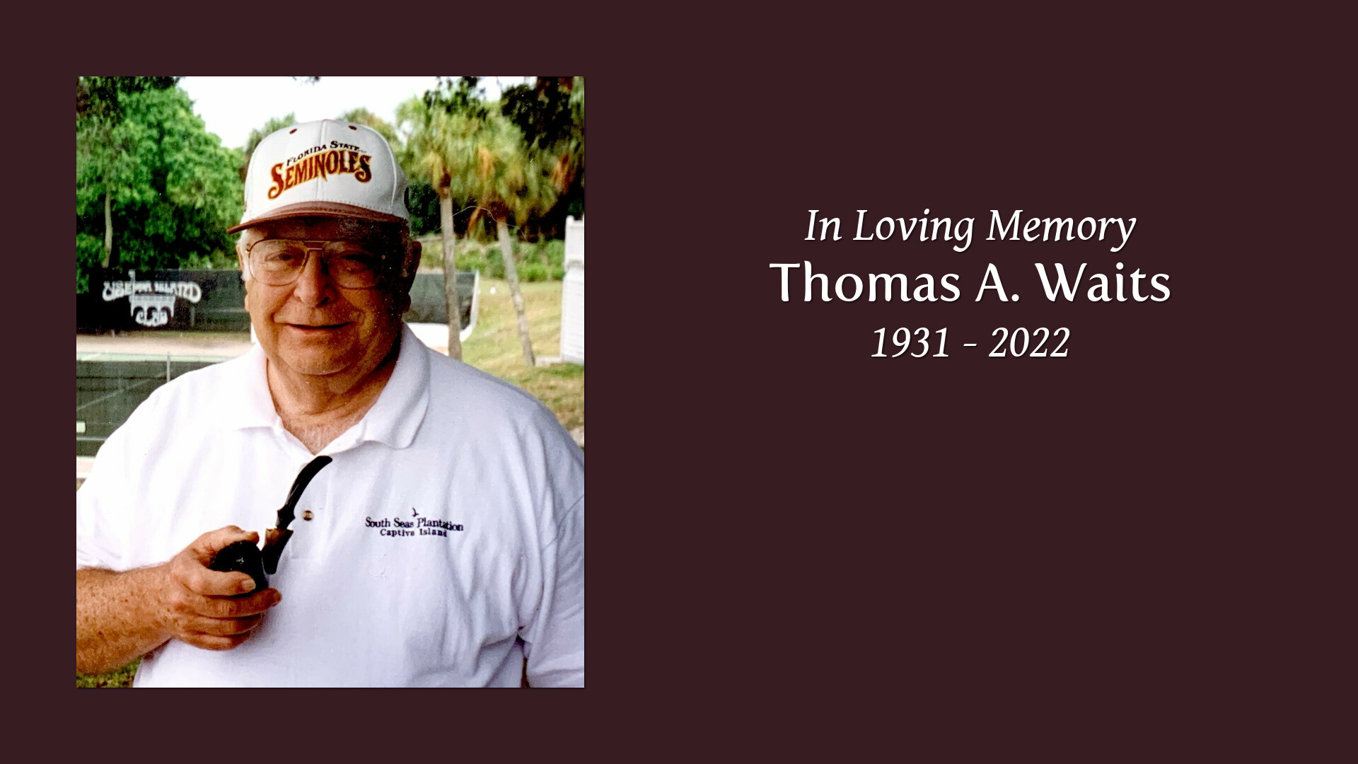 Thomas A. Waits - Tribute Video