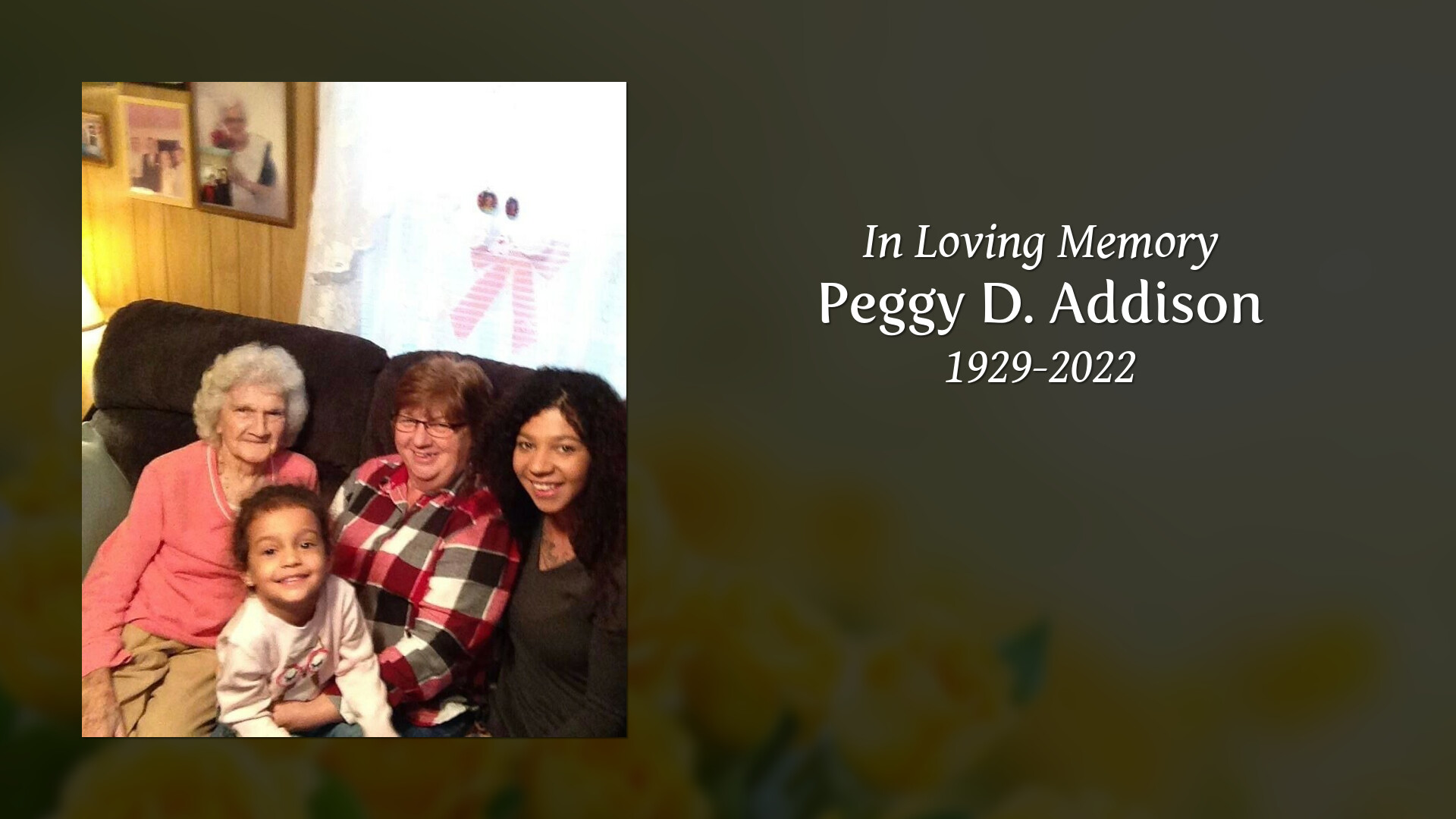 Peggy D. Addison - Tribute Video