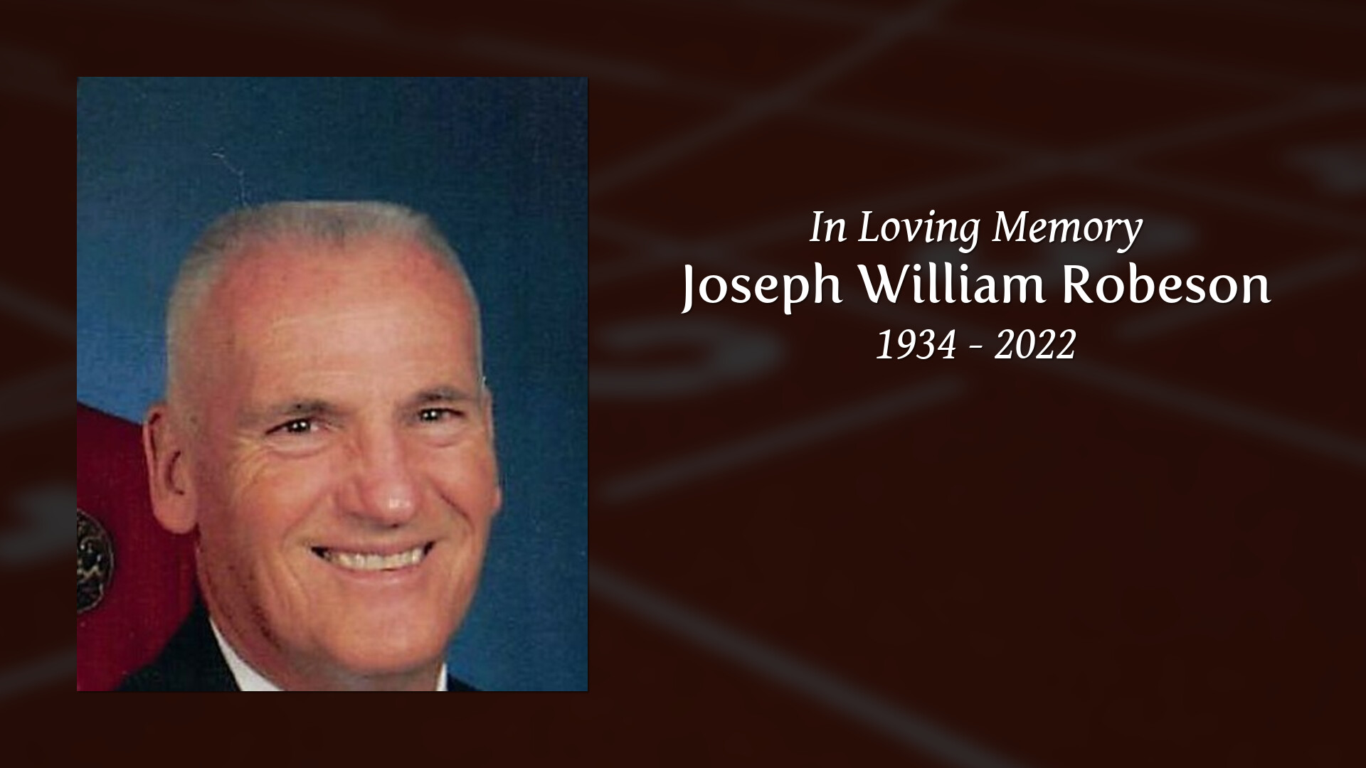 Joseph William Robeson - Tribute Video