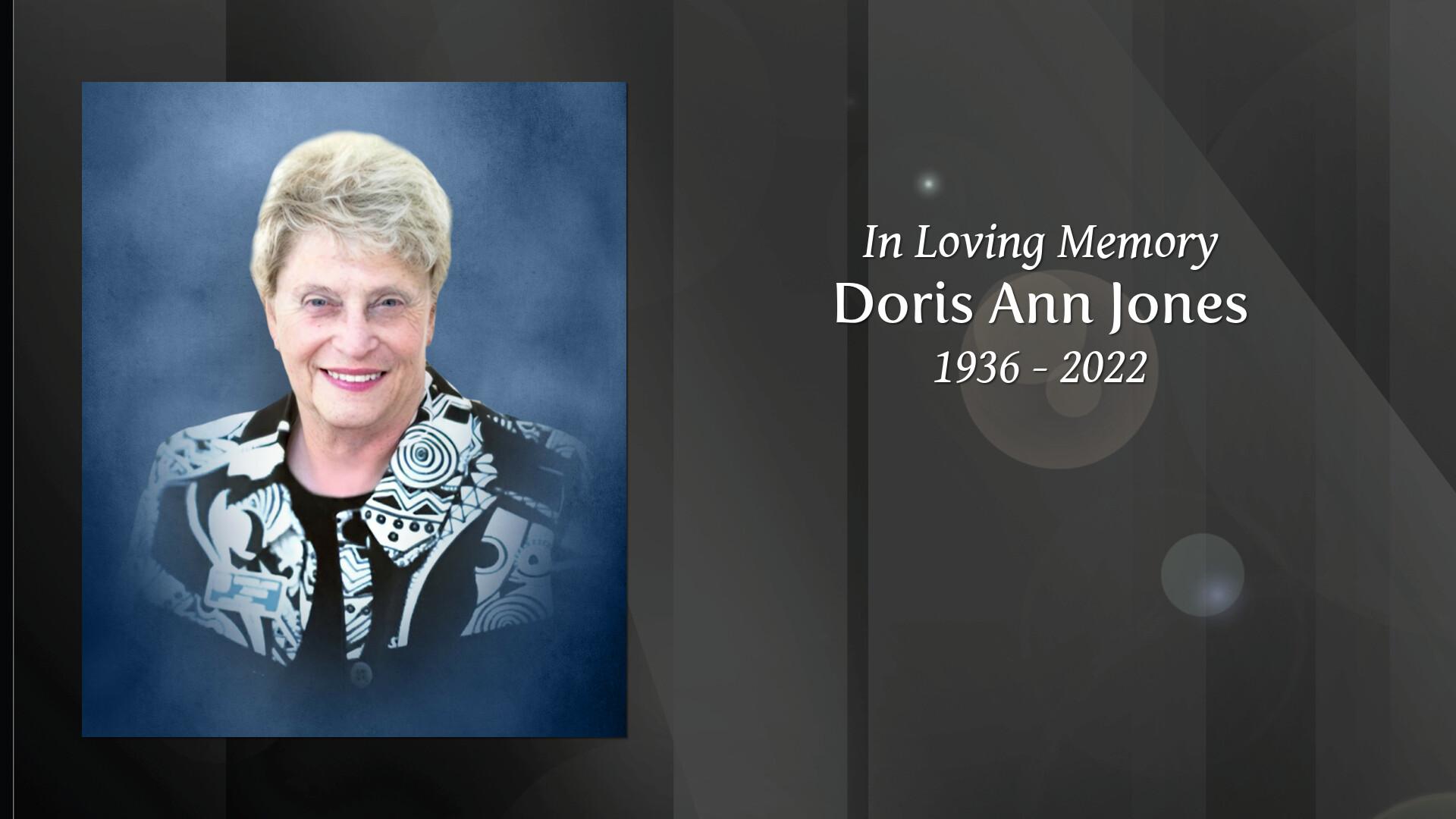 Doris Ann Jones - Tribute Video