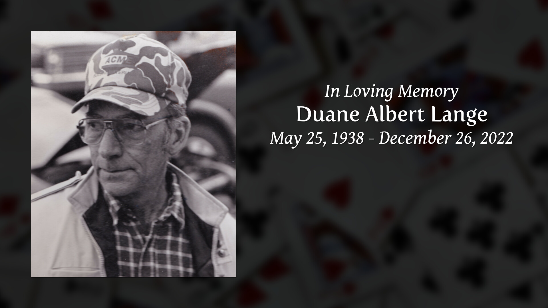 Duane Albert Lange - Tribute Video