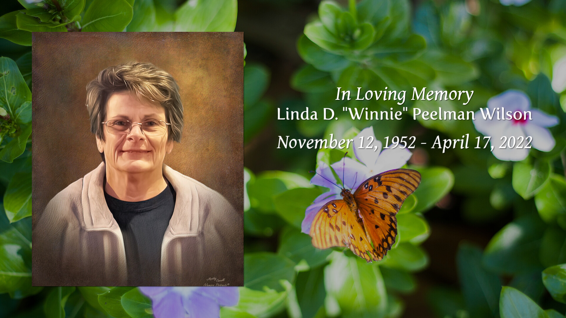 Linda D. "Winnie" Peelman Wilson - Tribute Video