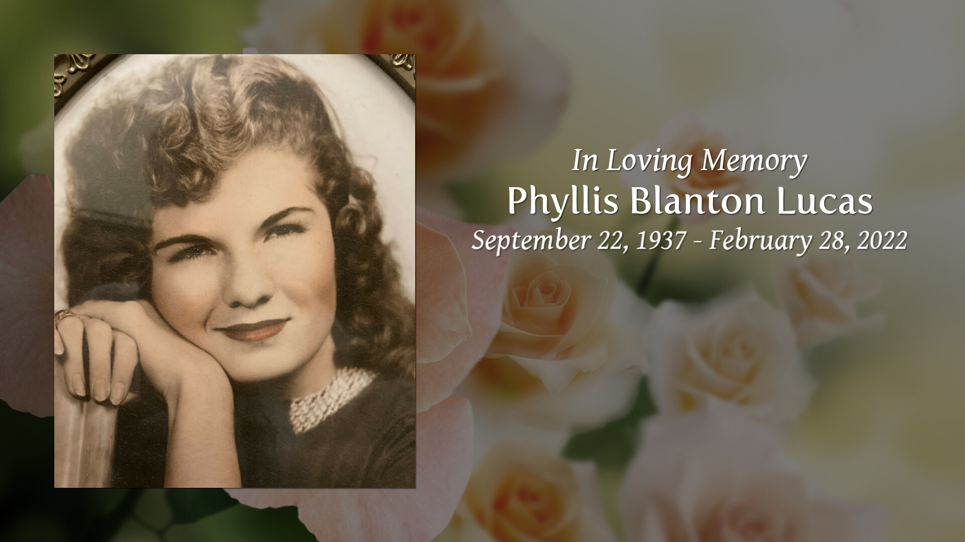 Phyllis Blanton Lucas - Tribute Video