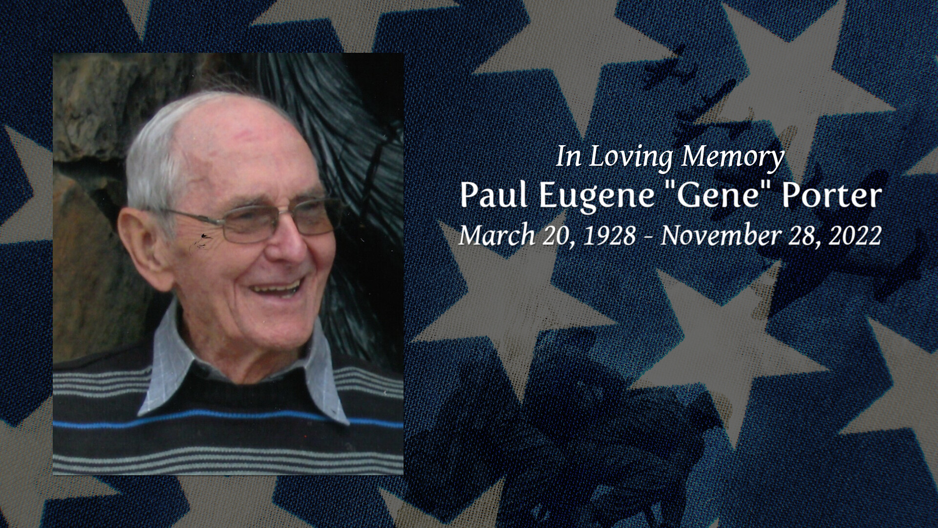 Paul Eugene "Gene" Porter - Tribute Video