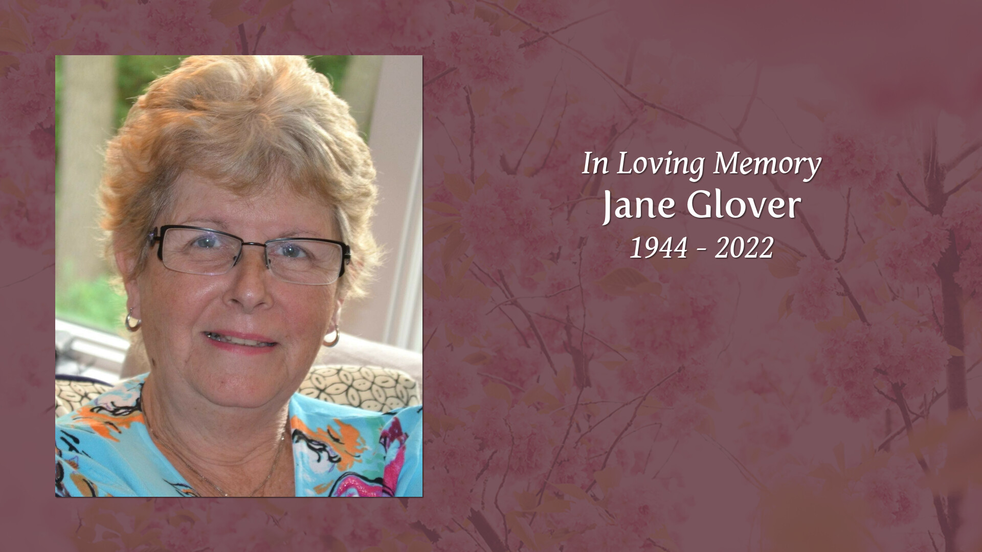 Jane Glover - Tribute Video