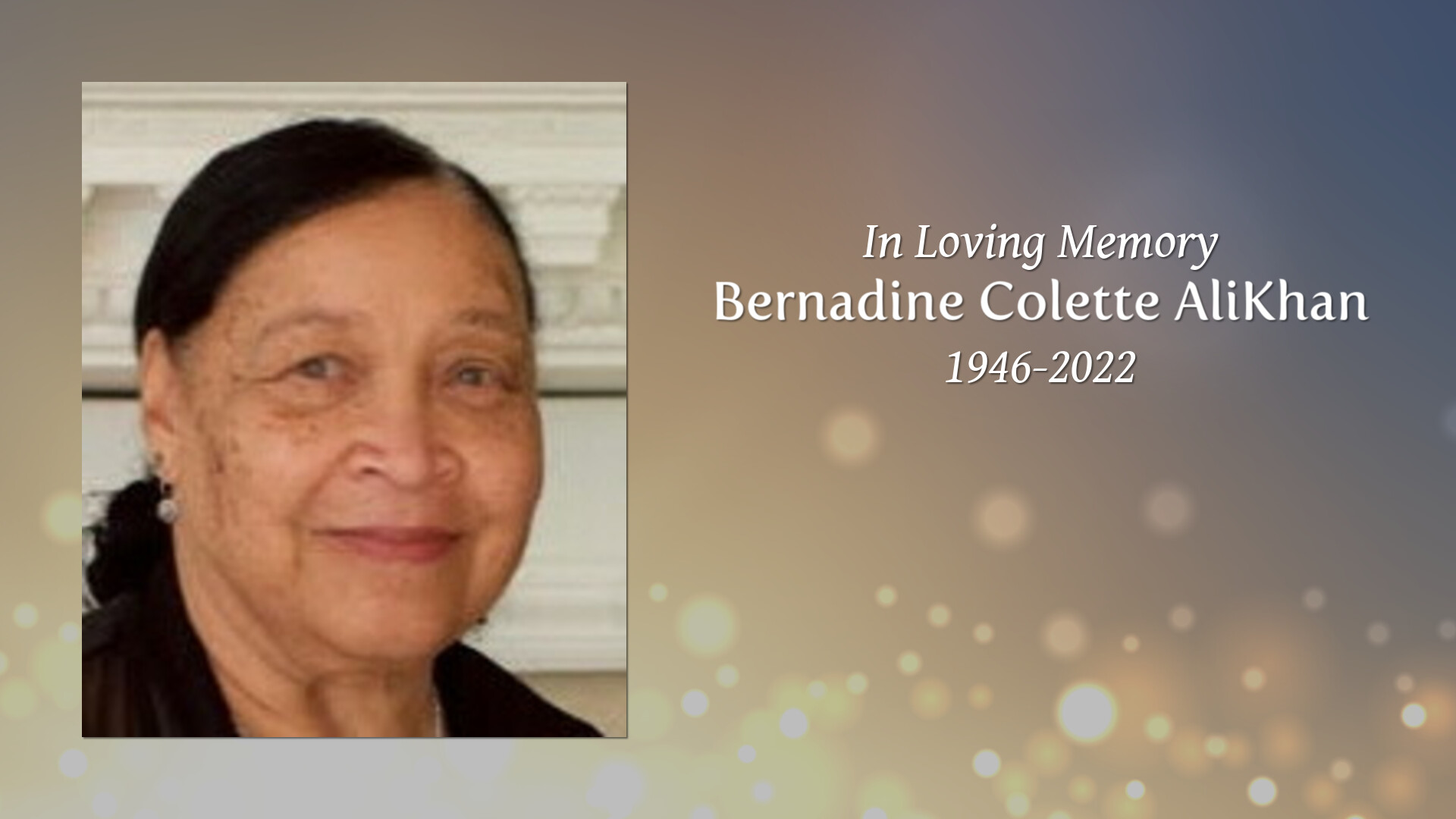 Bernadine Colette AliKhan - Tribute Video