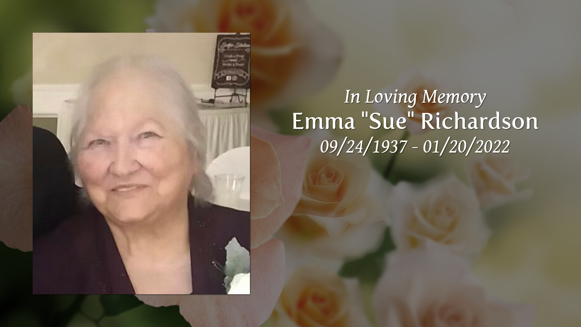 Emma "Sue" Richardson - Tribute Video