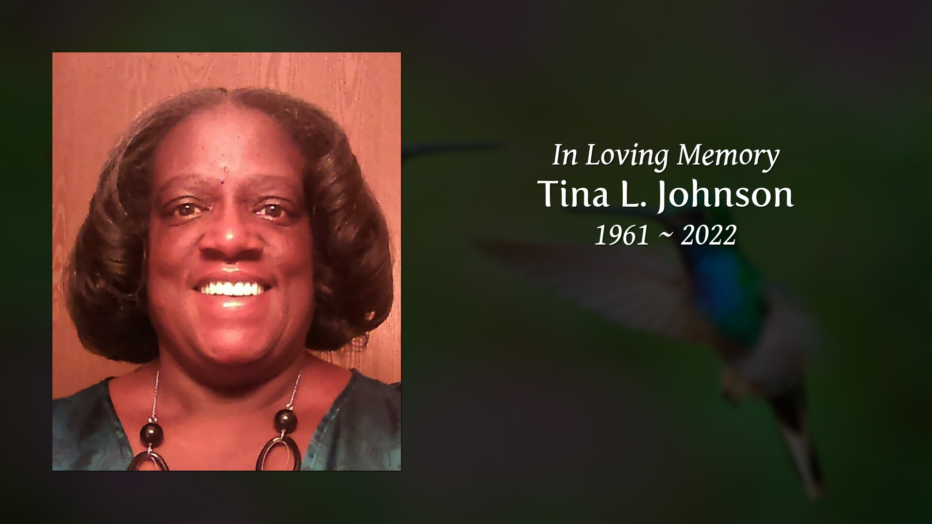 Tina L. Johnson - Tribute Video