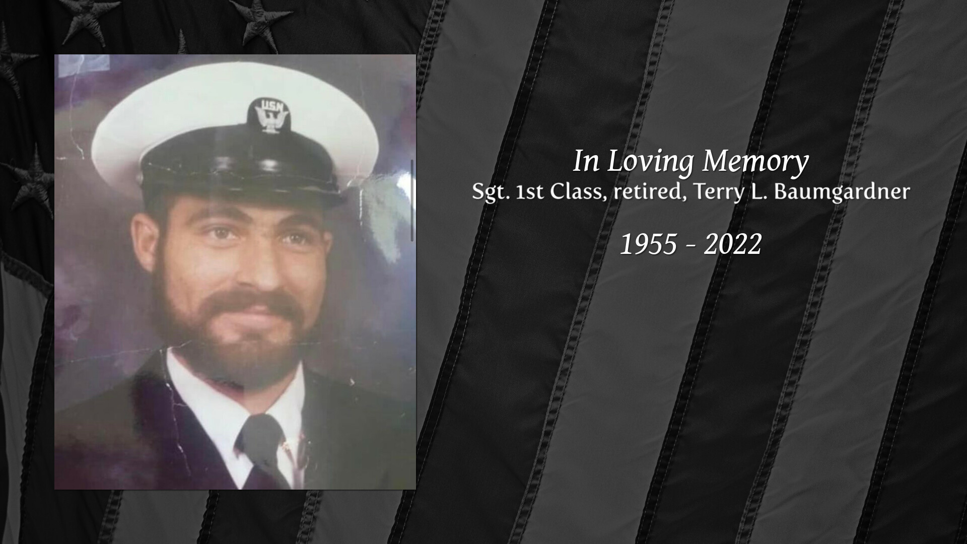 Sgt. 1st Class, retired, Terry L. Baumgardner - Tribute Video