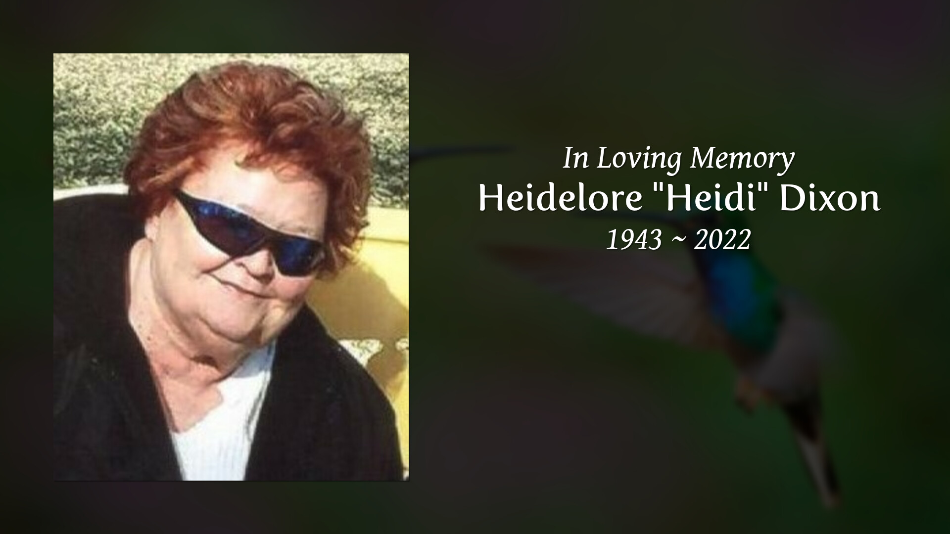 Heidelore "Heidi" Dixon - Tribute Video