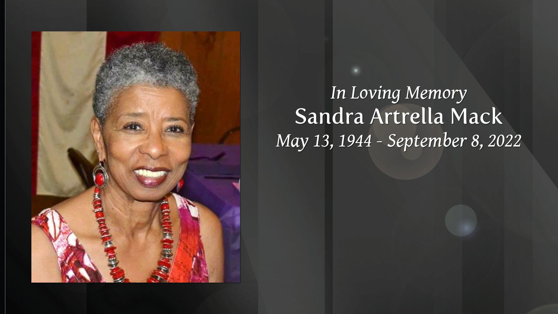 Sandra Artrella Mack - Tribute Video