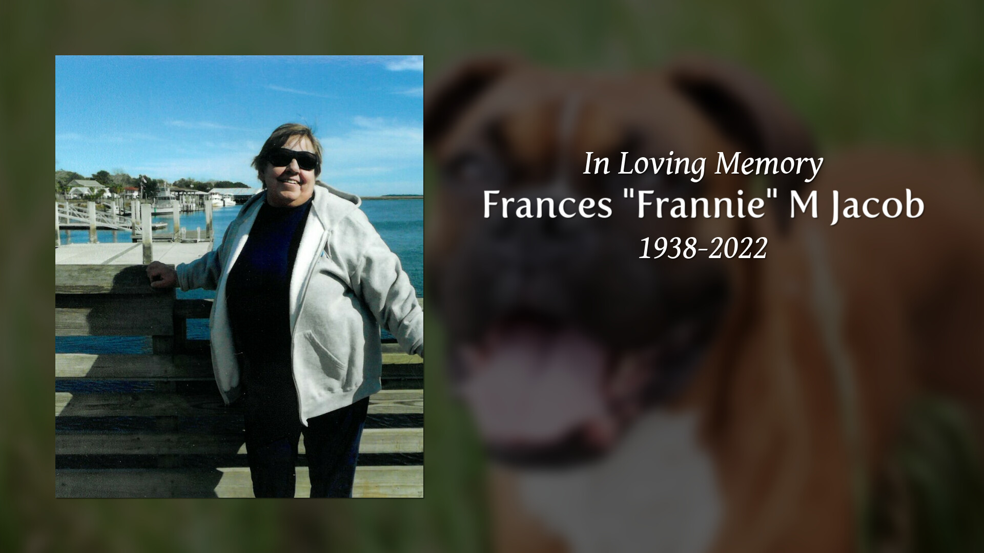 Frances "Frannie" M Jacob - Tribute Video