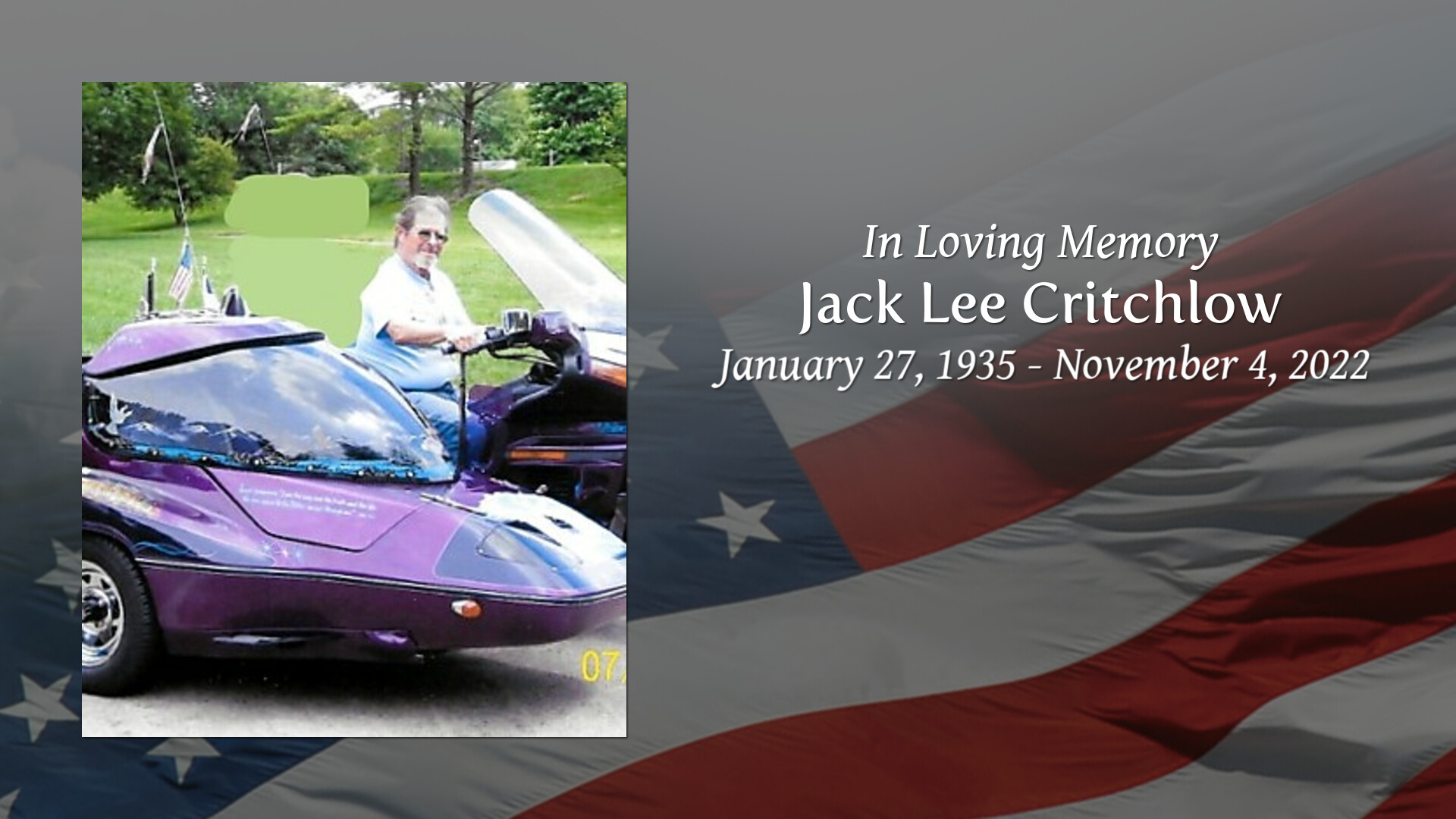 Jack Lee Critchlow - Tribute Video