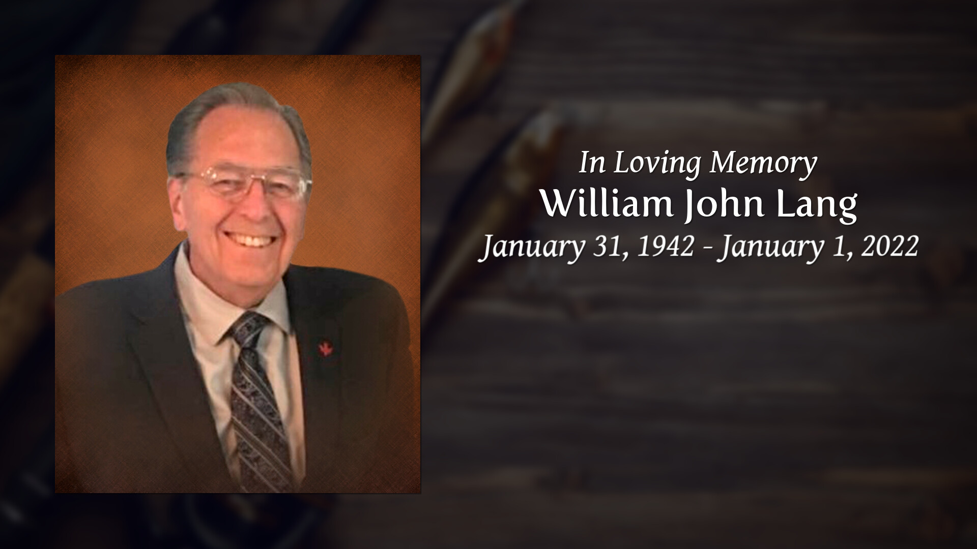 William John Lang - Tribute Video