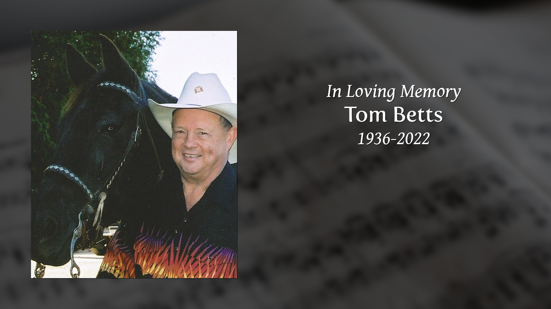 Tom Betts - Tribute Video