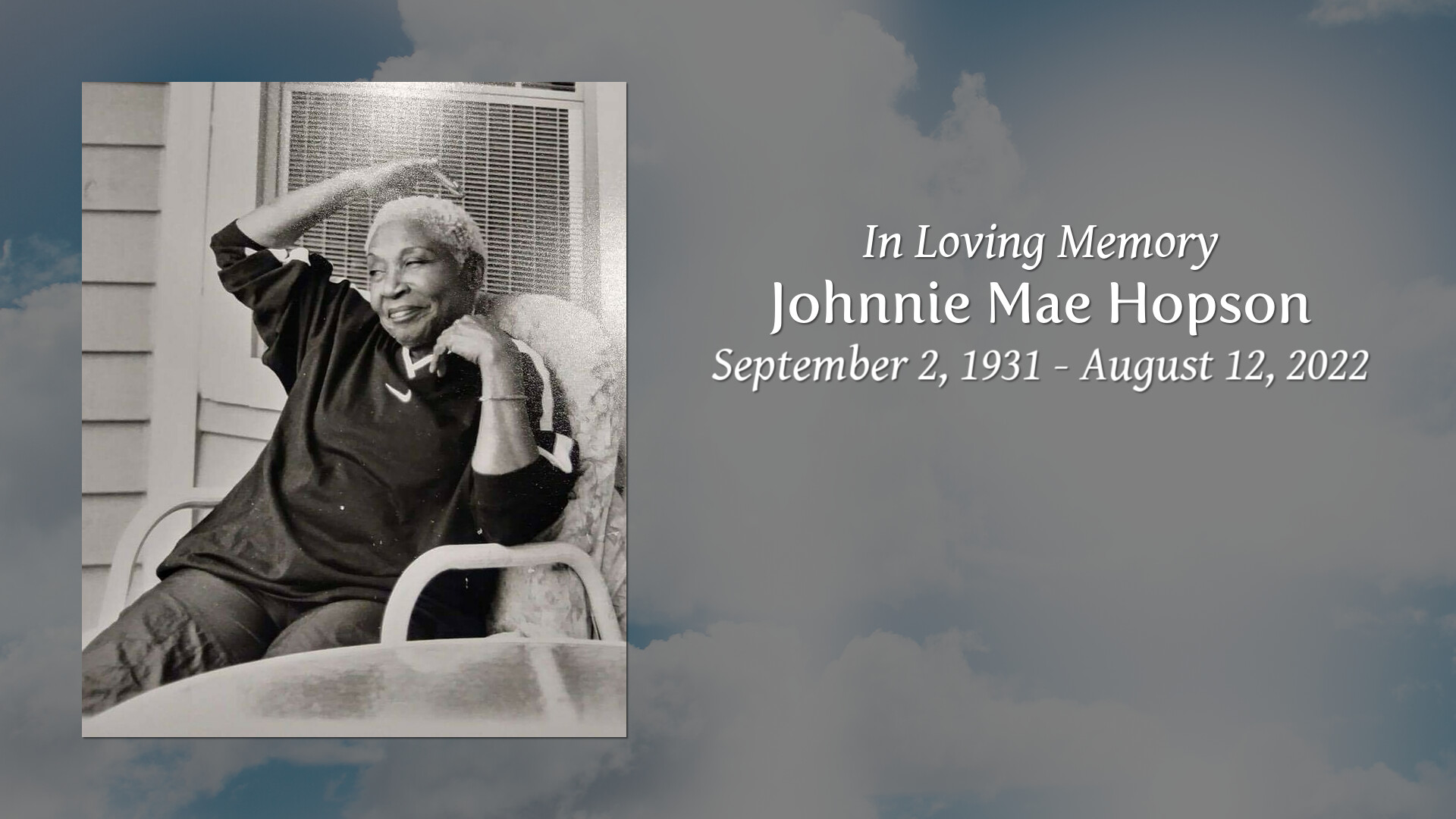 Johnnie Mae Hopson - Tribute Video