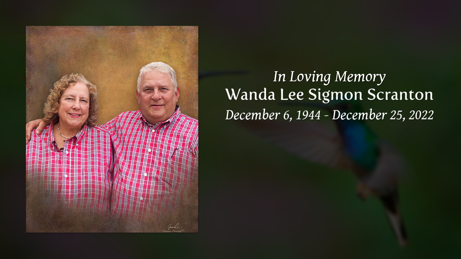 Wanda Lee Sigmon Scranton - Tribute Video