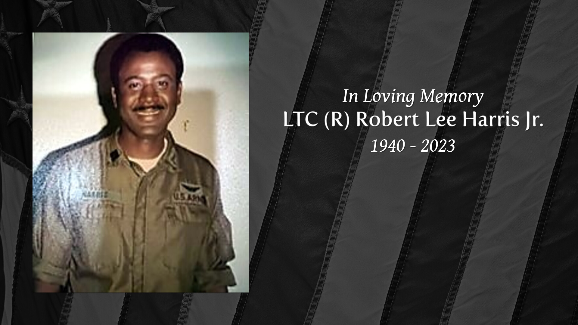 LTC (R) Robert Lee Harris Jr. - Tribute Video