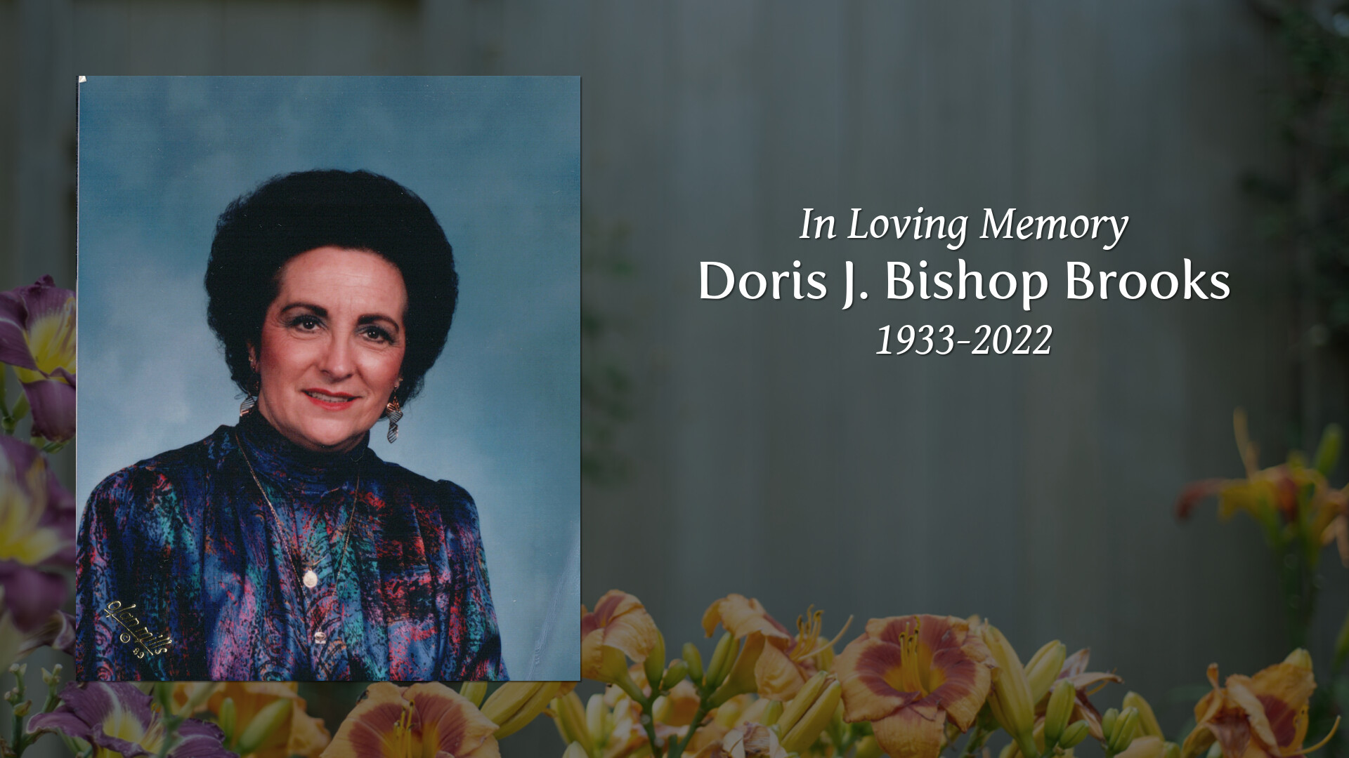 Doris J. Bishop Brooks - Tribute Video