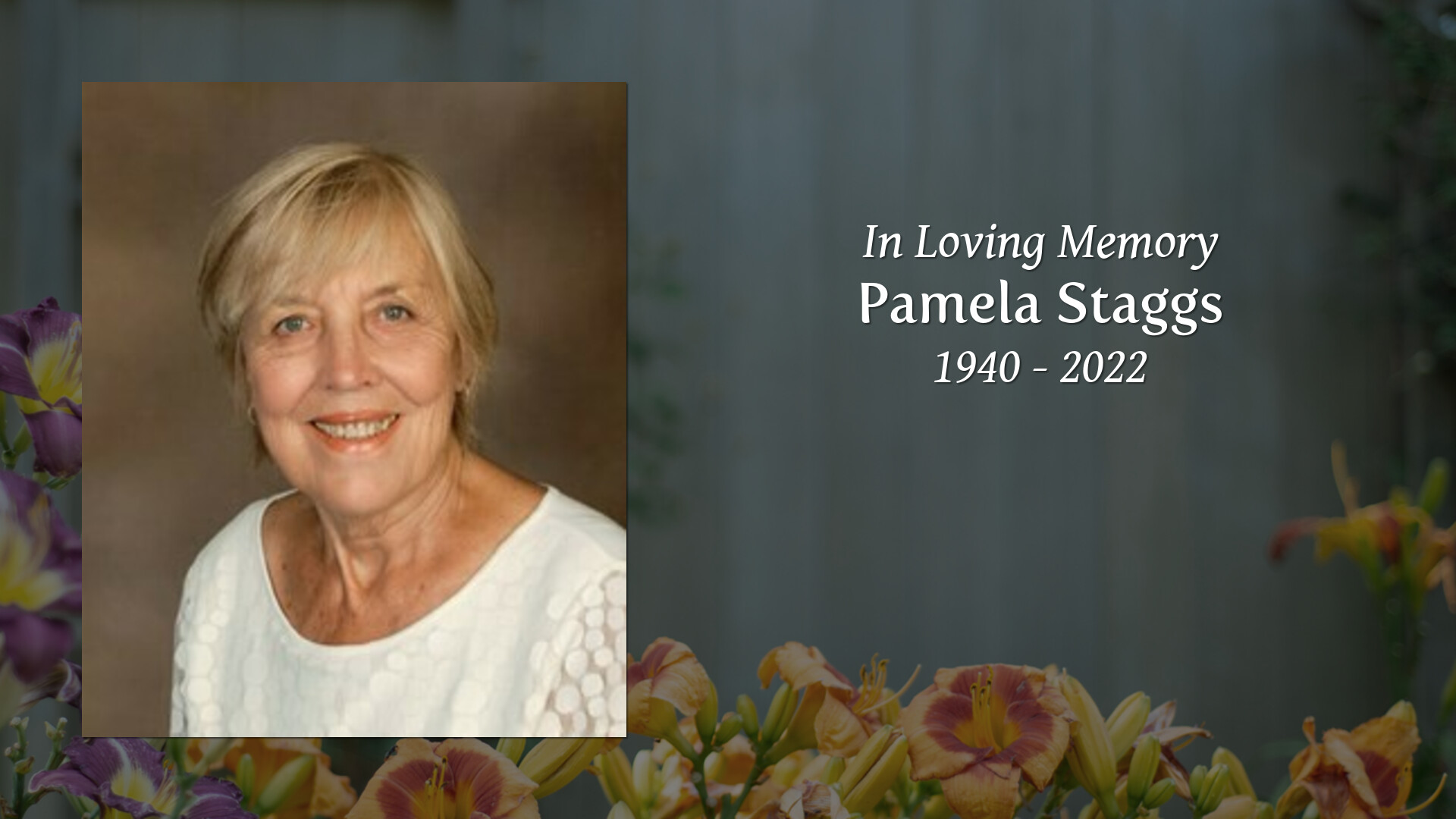 Pamela Staggs - Tribute Video