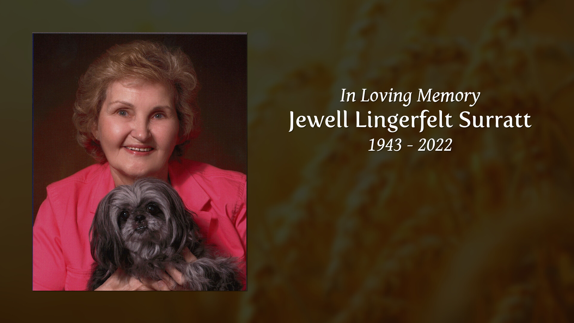 Jewell Lingerfelt Surratt - Tribute Video