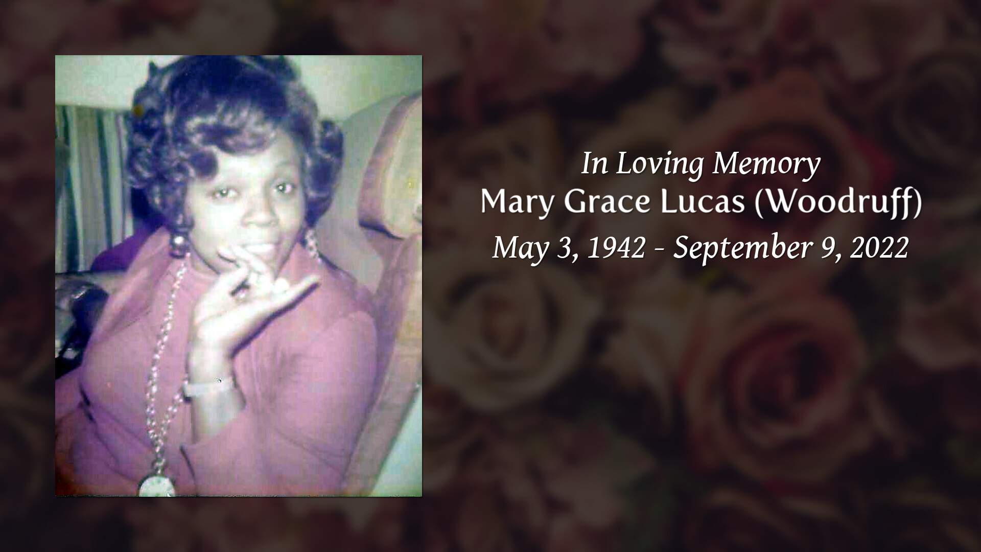 Mary Grace Lucas (Woodruff) - Tribute Video