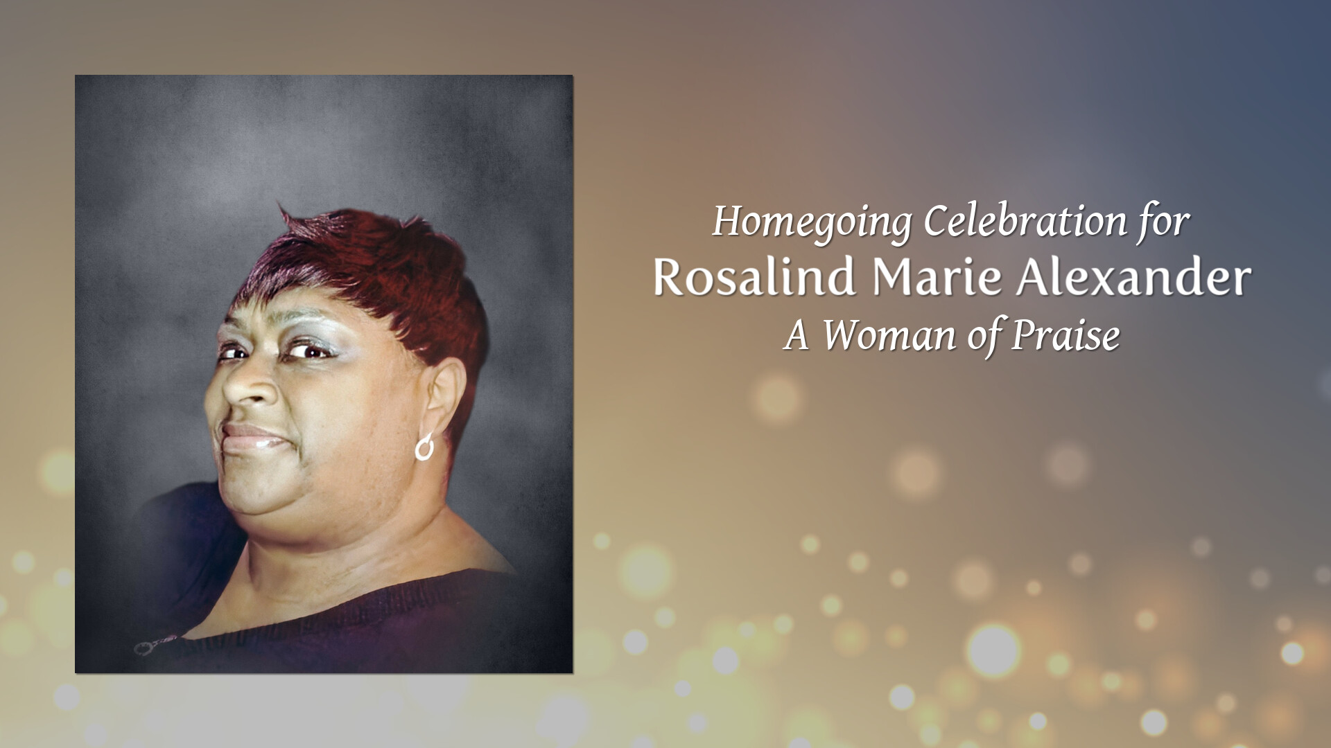 Rosalind Marie Alexander - Tribute Video