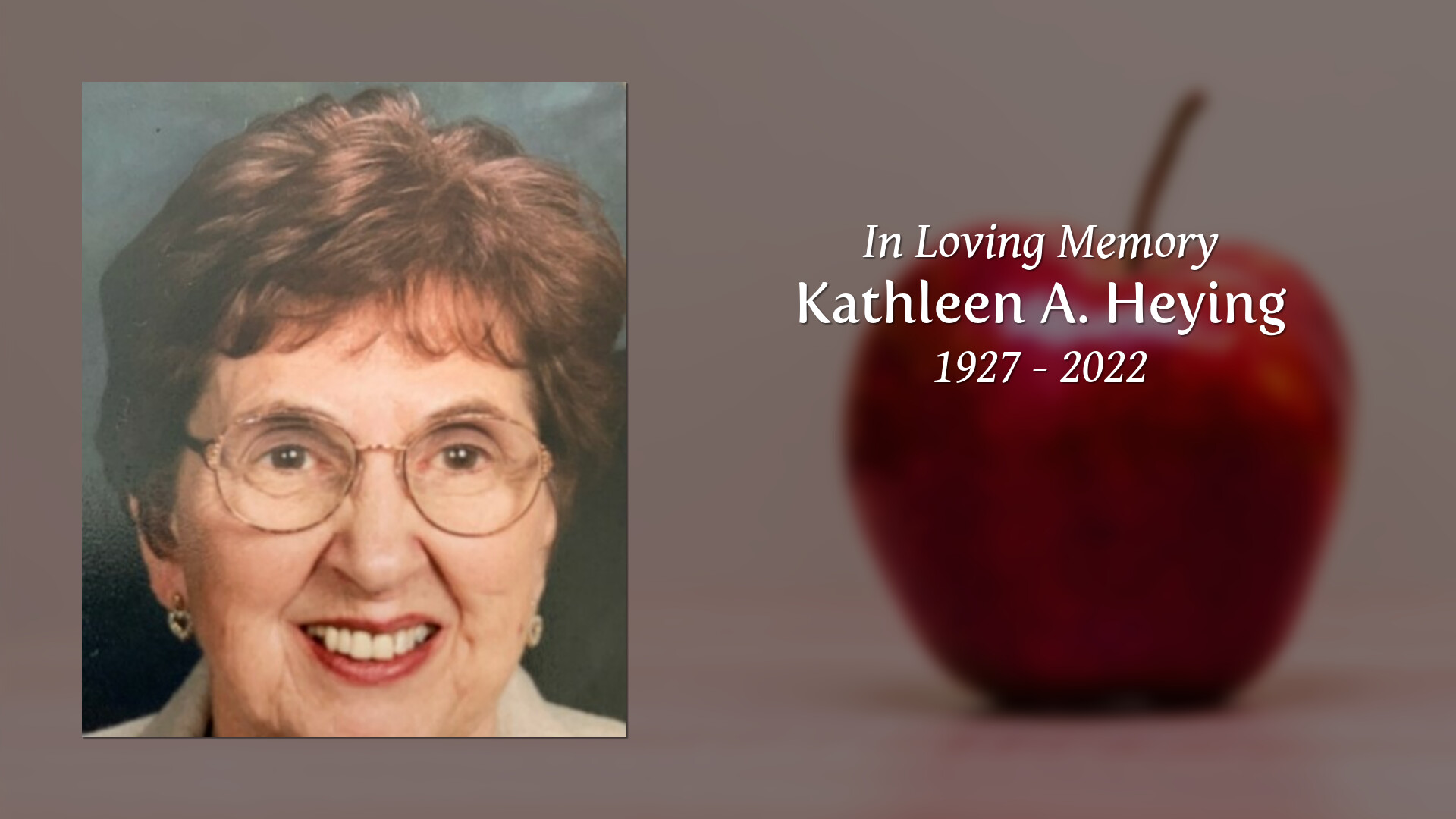 Kathleen A. Heying - Tribute Video