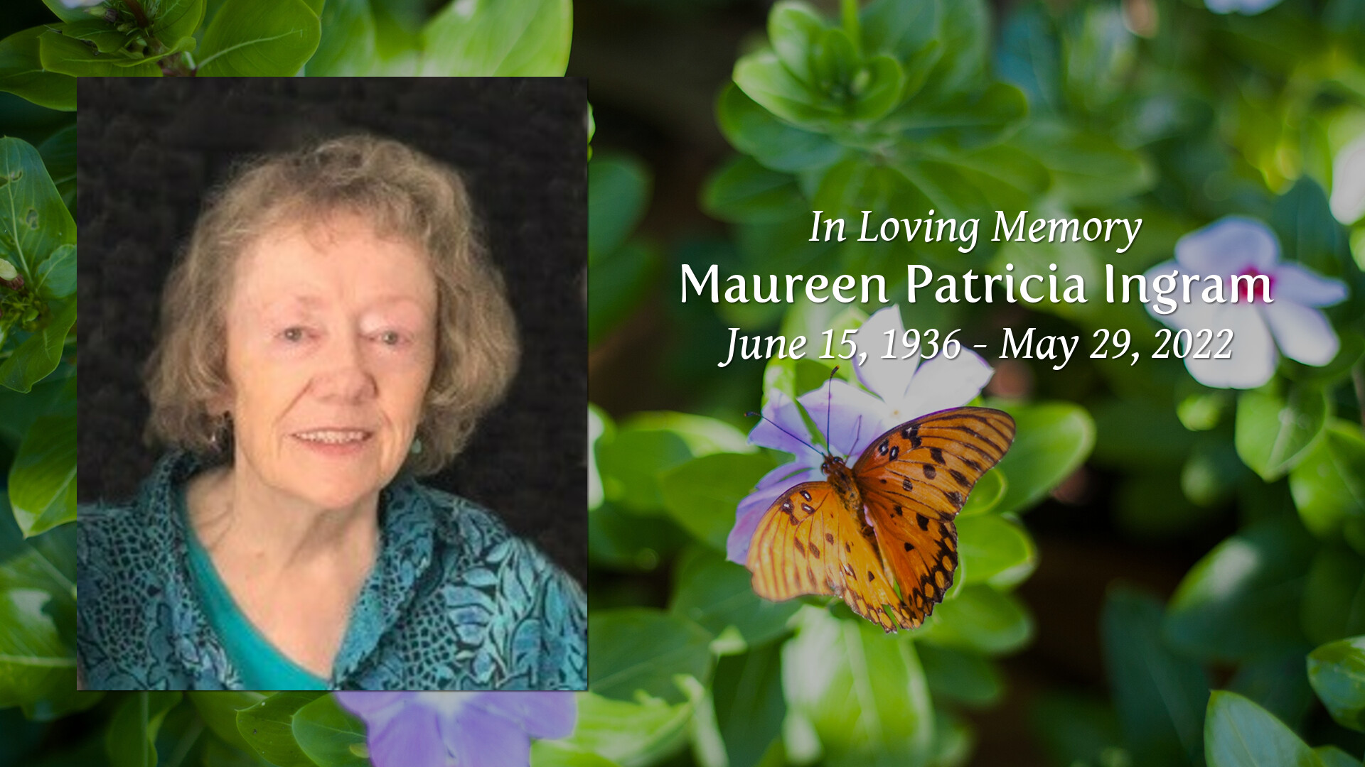 Maureen Patricia Ingram - Tribute Video