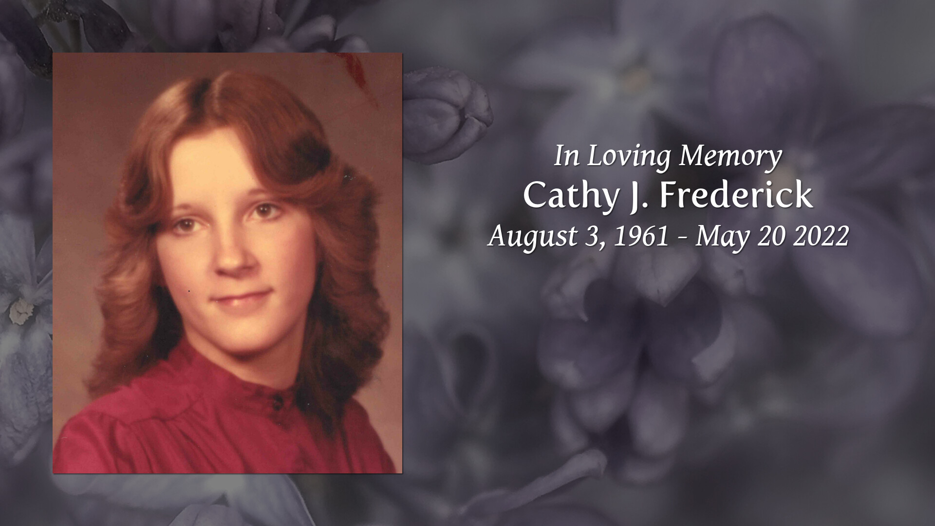 Cathy J. Frederick - Tribute Video