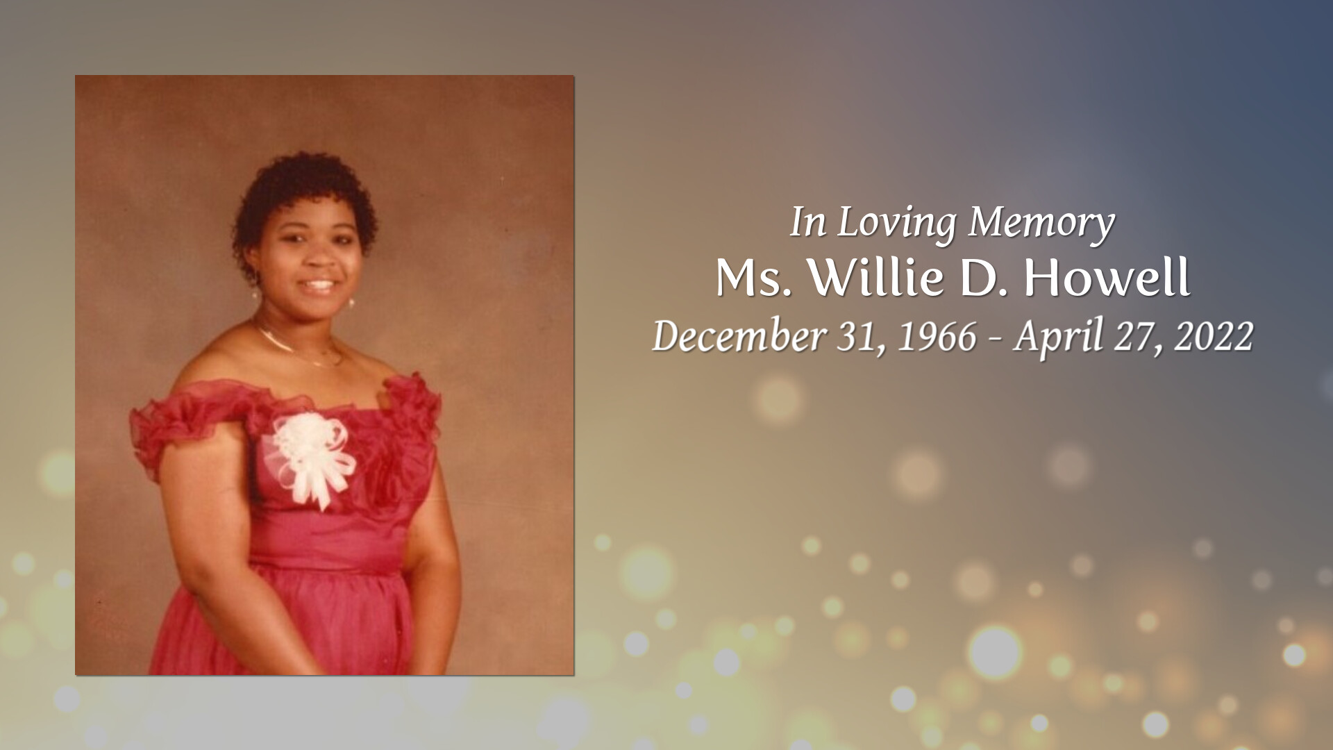 Ms. Willie D. Howell - Tribute Video