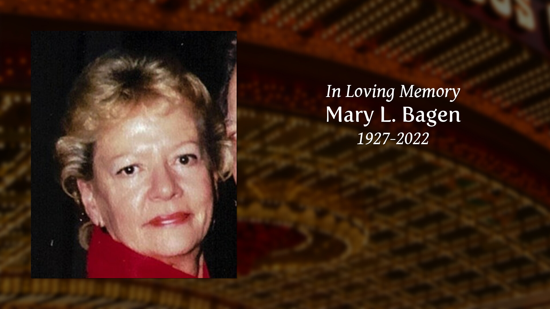 Mary L. Bagen - Tribute Video